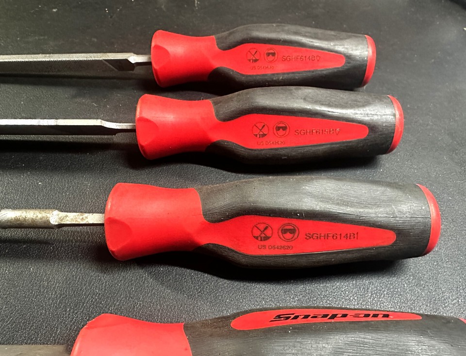 SNAP ON SGHBF500A 4-Piece Mixed File Set (Red) USA | eBay