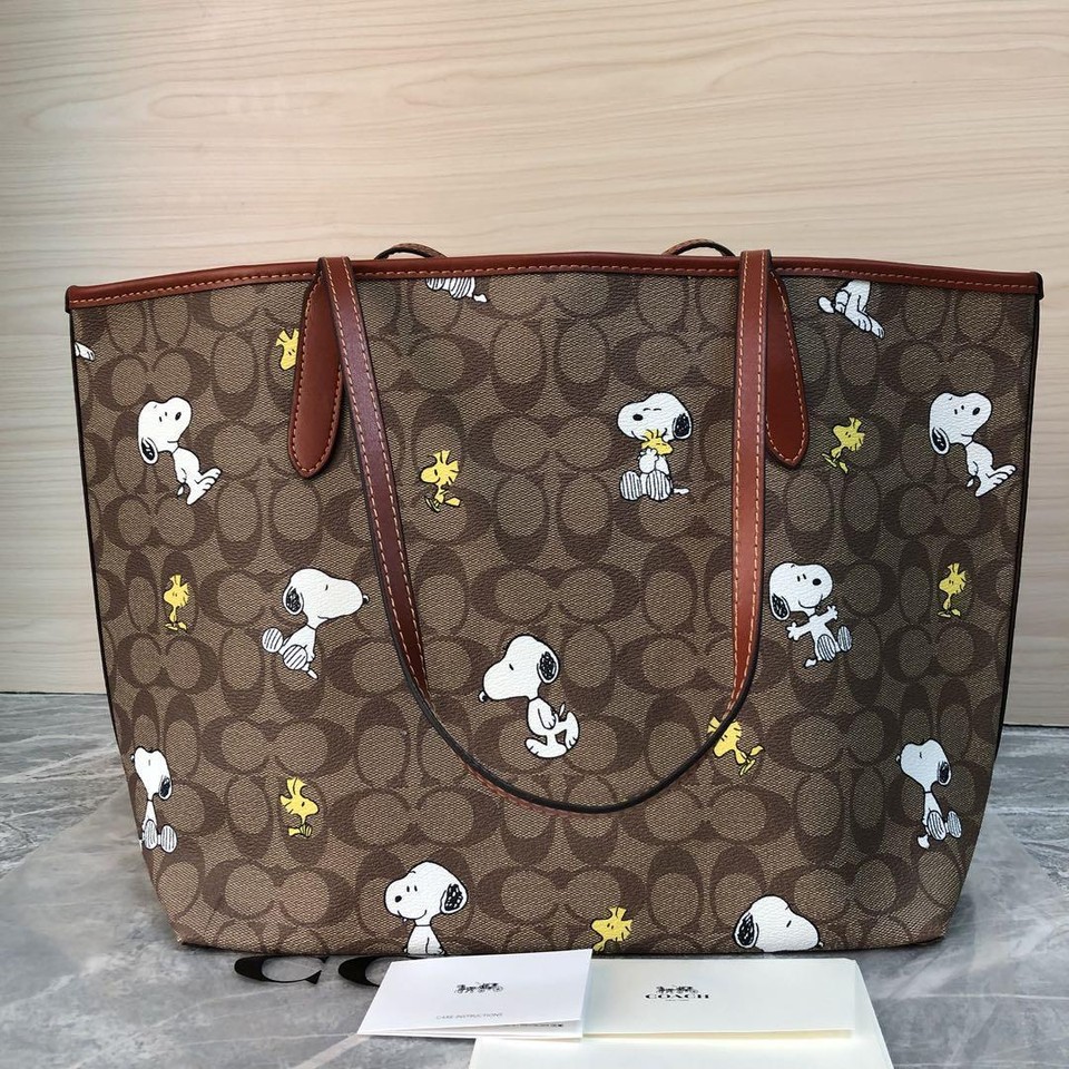 Coach Snoopy Tote Bag A4 Size CF166 IMT1O New | eBay