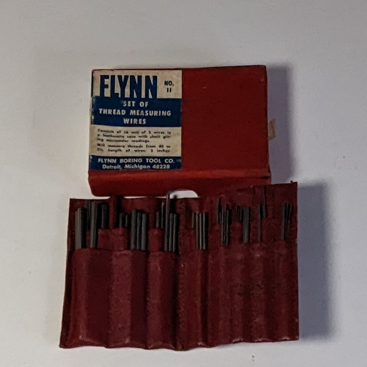 Flynn No 11 Thread Measuring Wire Set by Flynn Boring Tool Co | eBay