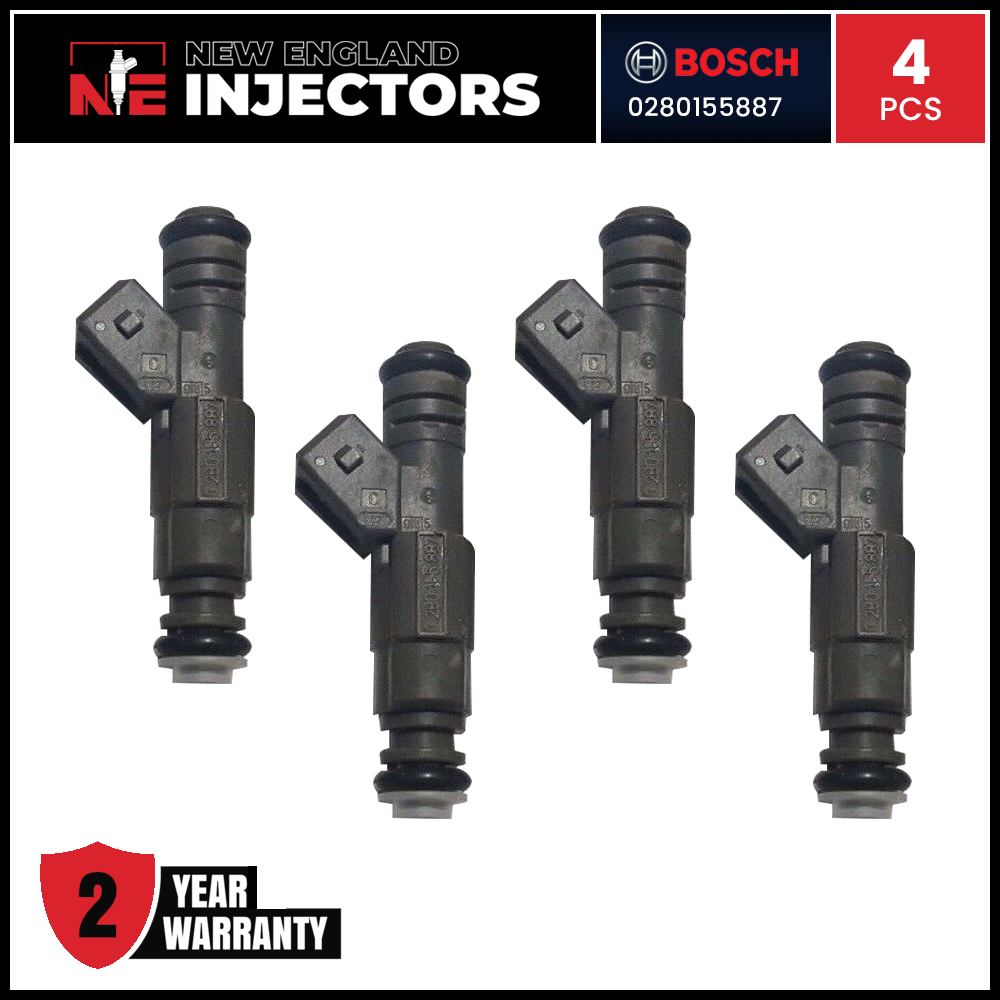 Bosch Flow Matched Fuel Injector Set for Ford Mercury 2.0 0280155887 (4 ...