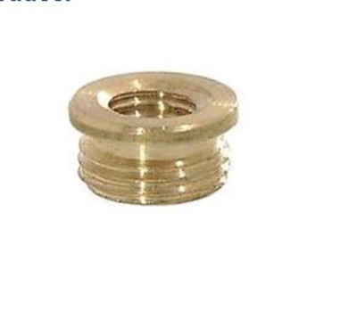 NEW LAMP FINIAL REDUCER-1/8M-IP (3/8") TO 1/4"-27F SOLID BRASS SHOULDER ...