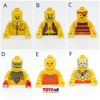Lego Minifigure Torsos with Correct heads Yellow rare Torsos brand new ...