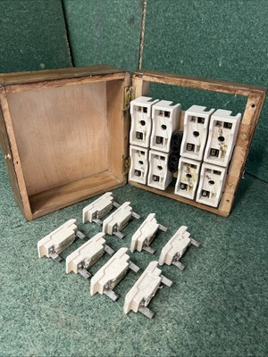 Vintage Wooden 8way Fuse Box From 1930s Approximately with 15A fuses ...