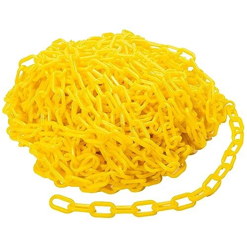 100-foot Plastic Safety Chain Barrier - High-Visibility Lightweight ...