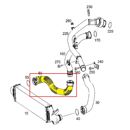 INTERCOOLER PIPE TURBO BOOST HOSE 2465200101 A2465200101 | eBay UK