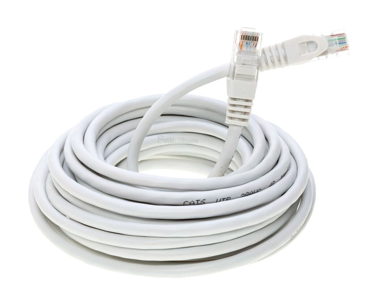 Plug Rj 45 Cavi Ethernet CAT6 RJ45 Bianchi, Lunghezze 25-200 Piedi ...