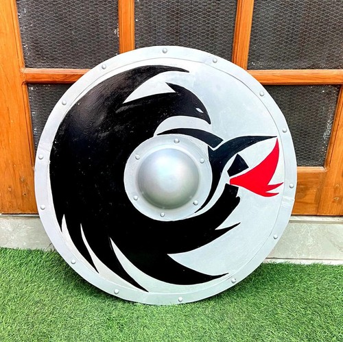 Medieval Viking Raven Eivor Valhalla Raven Authentic Battle Worn Shield ...