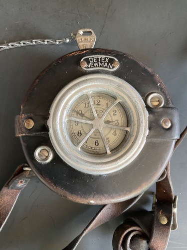 VINTAGE Detex Newman Watchman Security Guard Time Clock With Straps ...