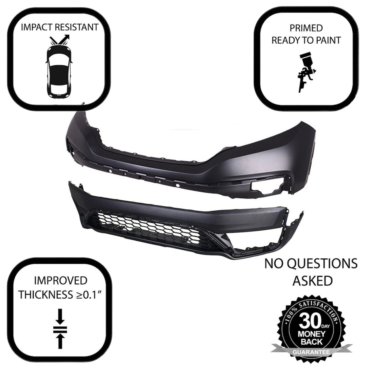 Front Bumper Cover Kit For 2020-2022 Honda CR-V HO1015124 HO1014106 | eBay