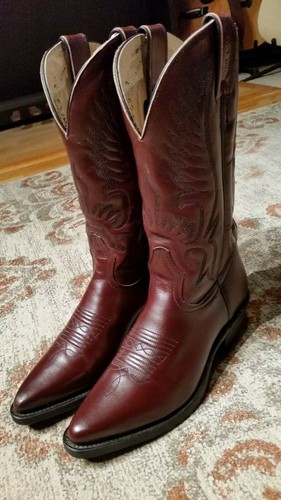BOULET BROWN SOFT COWHIDE LEATHER J TOE DRESS COWGIRL BOOTS #6127 ...