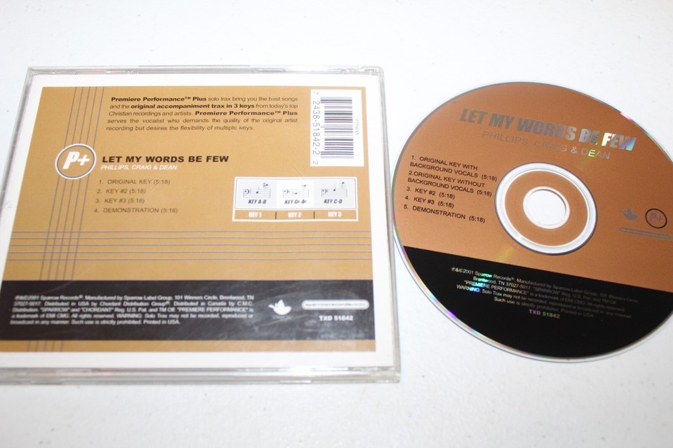 Phillips, Craig & Dean - Let My Words Be Few (CD 2001) Premiere ...