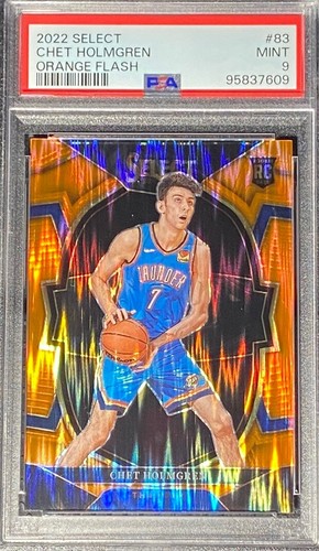 Chet Holmgren 2022 Select Orange Flash Prizm Rookie Card Rare PSA 9 ...