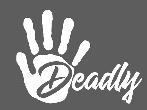 Deadly Hand Print Car Sticker No Background INCLUDES FREE BONUS STICKER ...