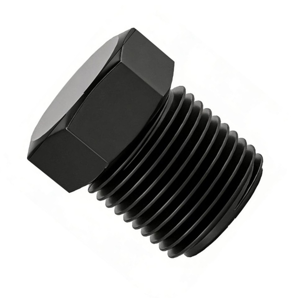 Black Galvanized Hex Head Pipe Stoppers for ZG PT RC NPT Threads 15 9 ...