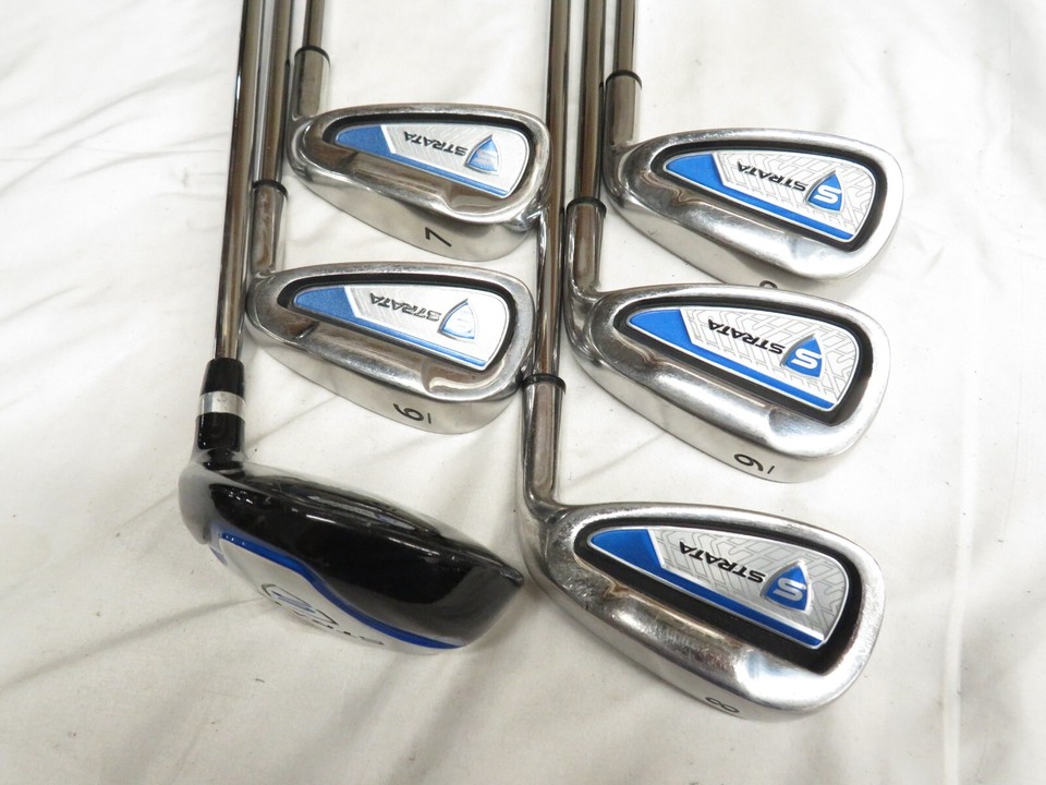 Used RH Strata S Iron Set 5H-PW Strata Regular Flex Steel Shafts | eBay