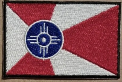Flag of City of Wichita embroidered Iron on patch | eBay