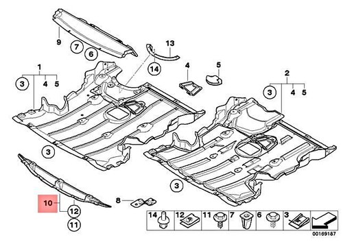 Genuine BMW E81 E87 Intermediate Piece Engine Compartment Shielding ...