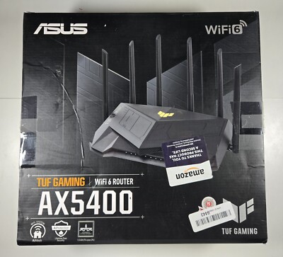 Asus AX5400 Black 2.4 Ghz Ethernet Port Dual Band Wi-Fi 6 TUF Gaming ...
