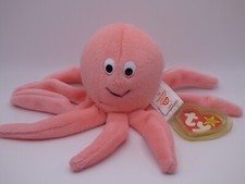 Inky the Octopus - Grey, With Mouth - Beanie Babies - Beaniepedia