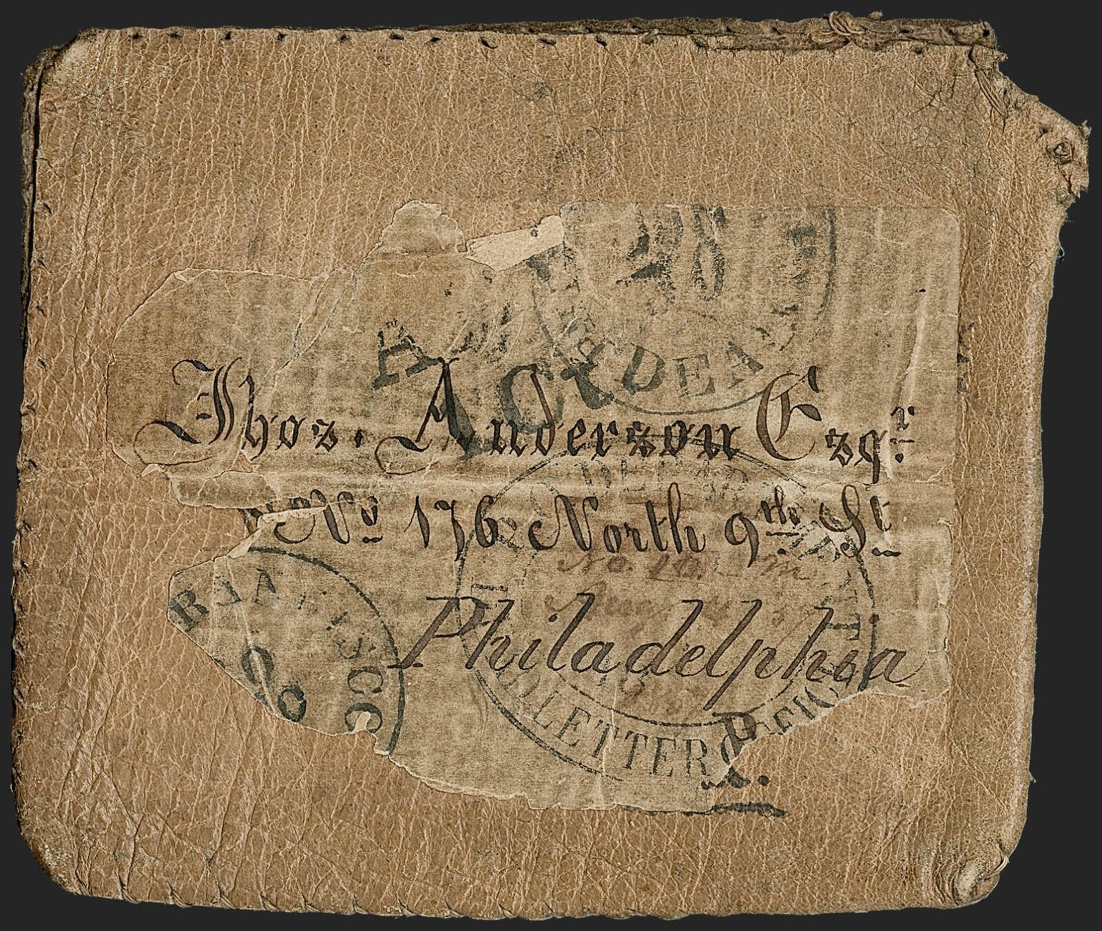 Gold Rush era “poke” (leather pouch) from Calif w/7 10c green incl ...