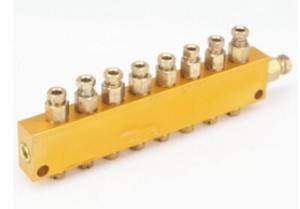 Brass 8 Way Adjustable Lube Oil Grease Distributor Valve Manifold Block ...