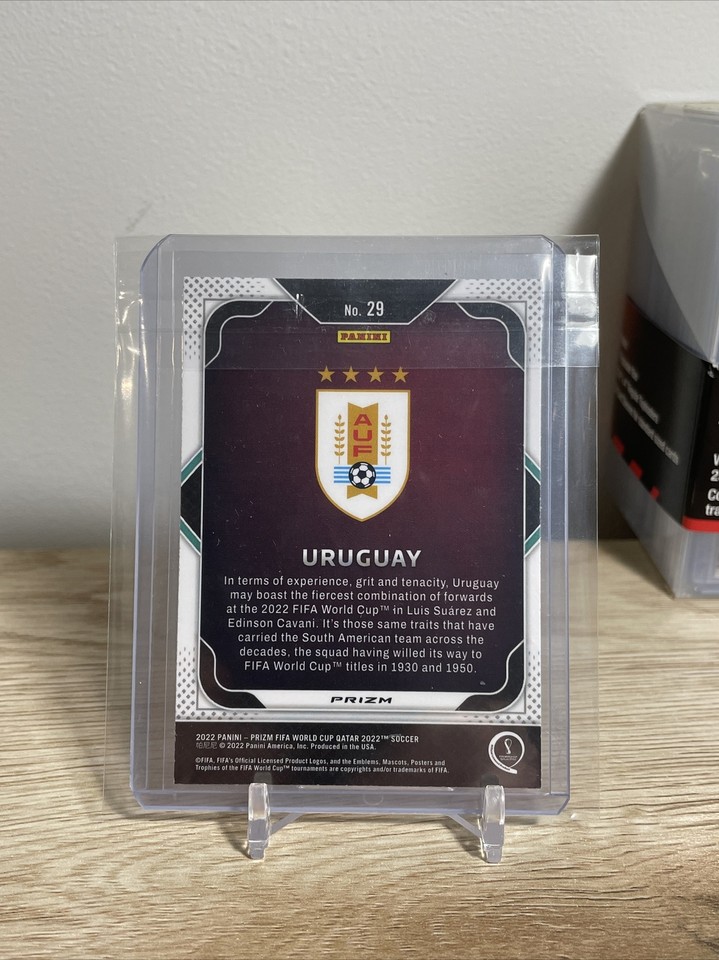 2022 Panini Prizm World Cup URUGUAY Badge SILVER PRIZM SP Crest Logo ...