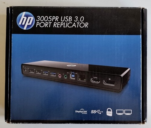 HP 3005pr USB3.0 Port Replicator, Universal Docking Station, HDMI ...