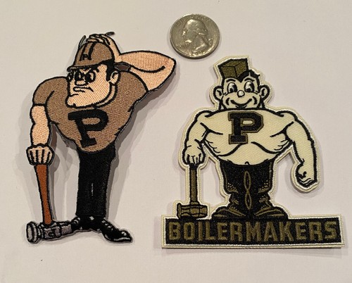 (2)-PU Purdue Boilermakers Vintage Style Embroidered Iron On Patches ...