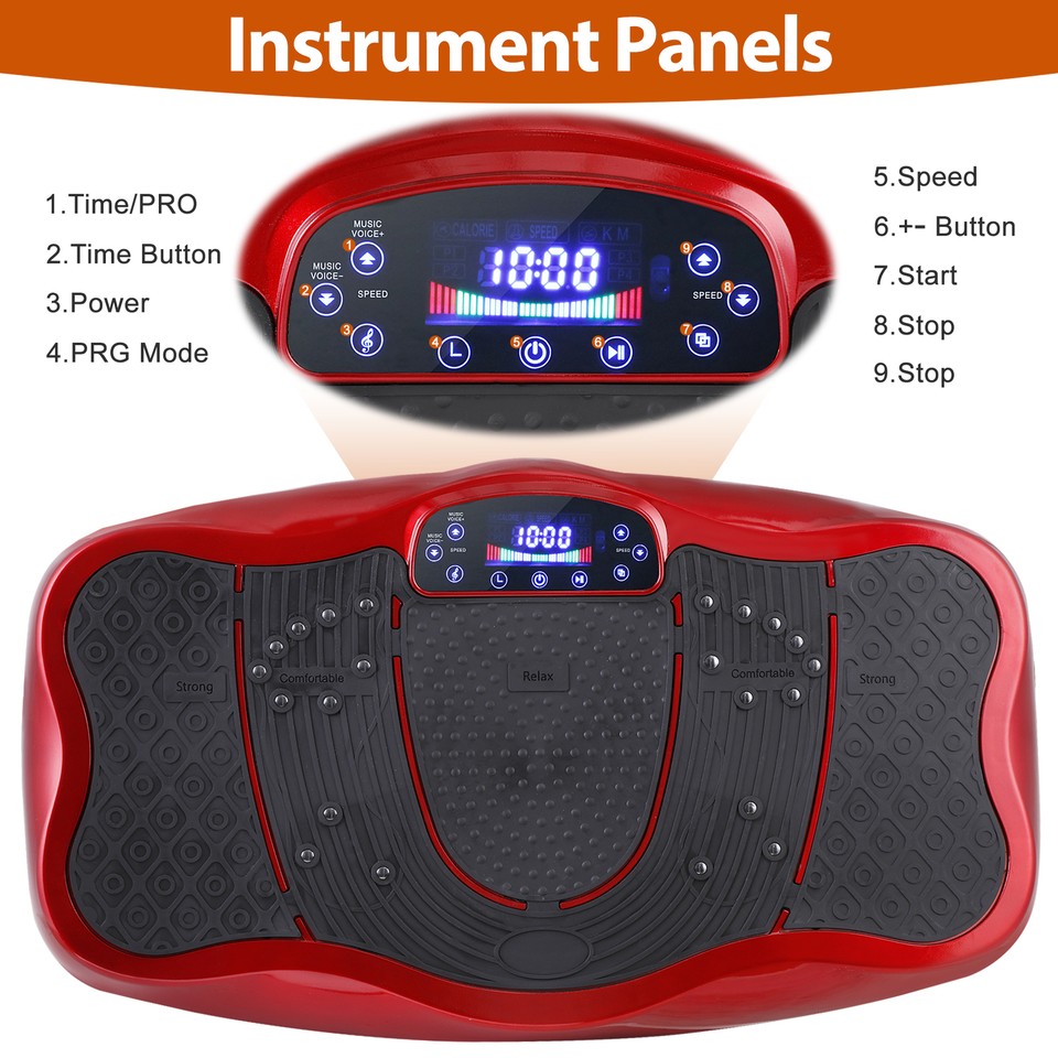 Vibration Plate Fitness Platform Exercise Machine Vibrating Shaking ...