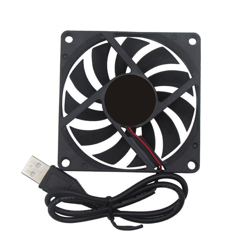 USB Mini Portable Cooling Fan DC5V PC Desktop Computer Cooler Black New ...
