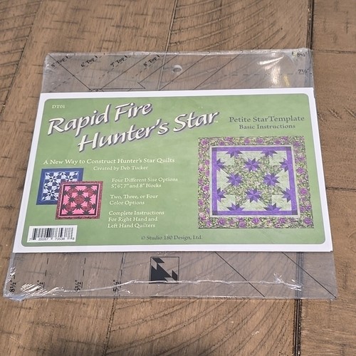 Studio 180 Design Rapid Fire Hunter's Petite Star Template Quilt Ruler ...