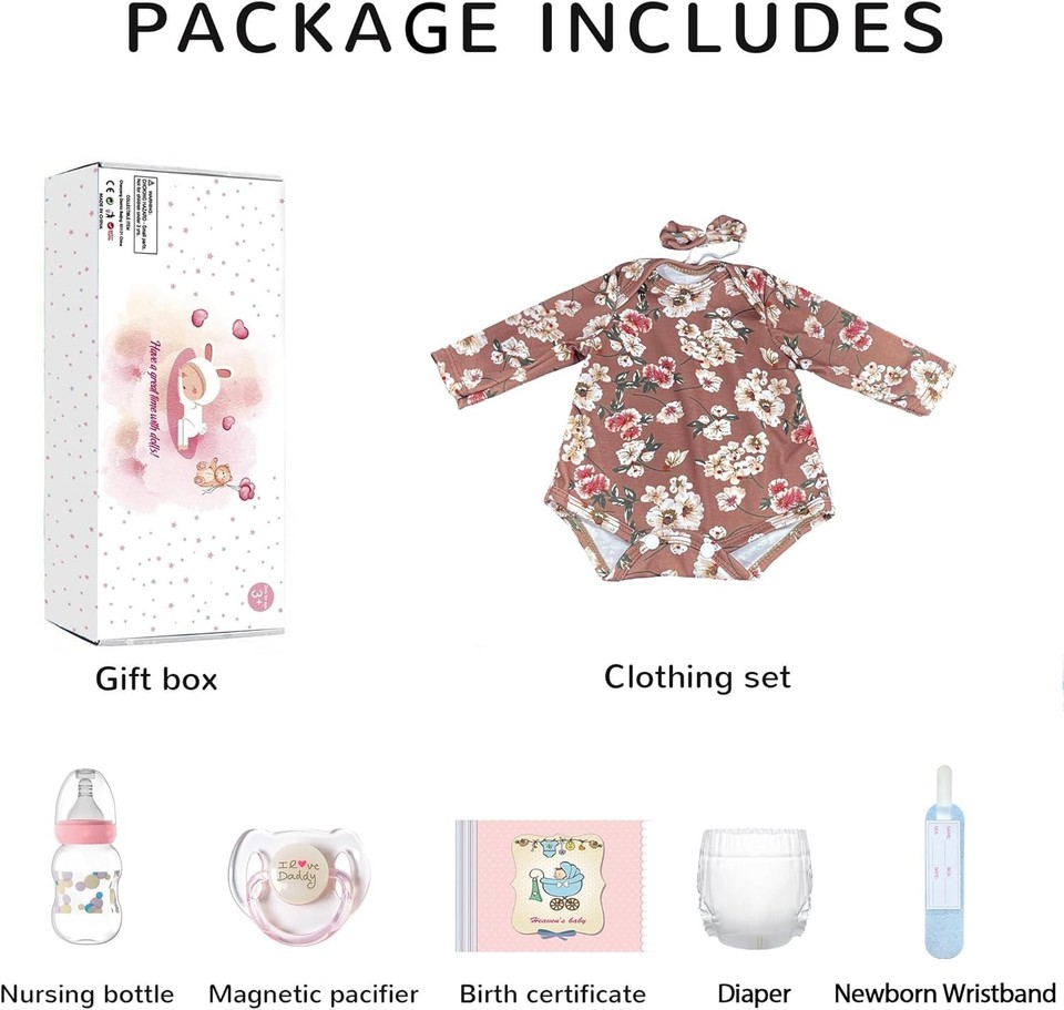 Kaydora Reborn Baby Girl Dolls - 20 inch Lifelike Newborn Baby with ...