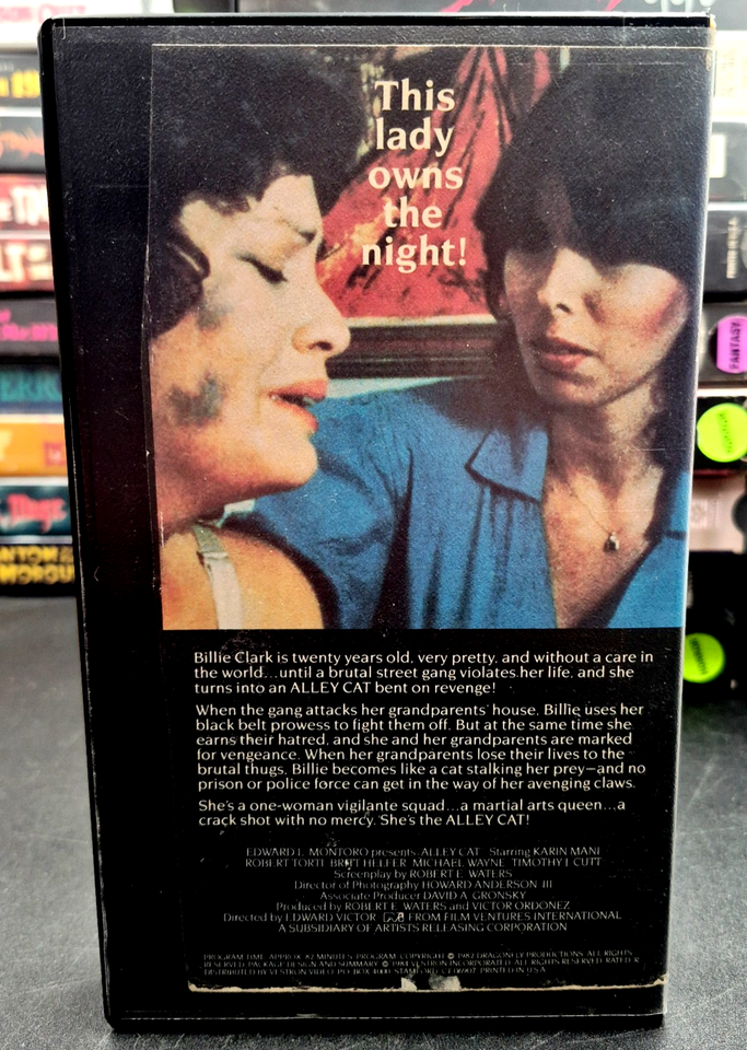 Alley Cat VHS Vestron Video 1982 Sexploitation Action Martial Arts ...