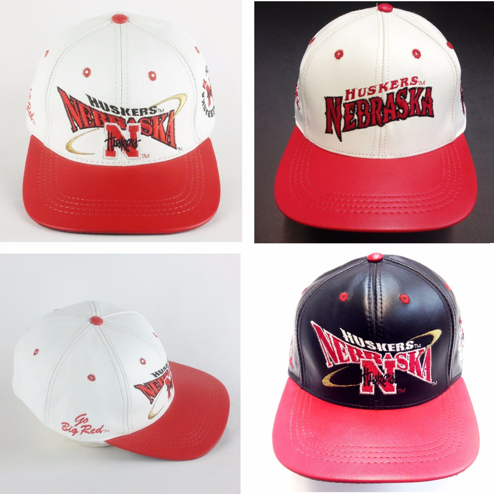 Huskers Nebraska, LOGO TEAM NFL BASEBALL LEATHER CAP | eBay