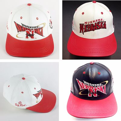 Huskers Nebraska, LOGO TEAM NFL BASEBALL LEATHER CAP | eBay
