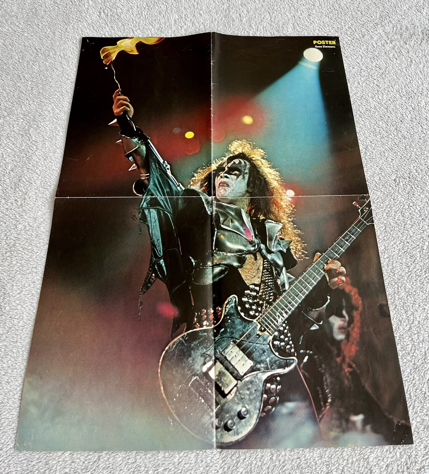 KISS 1976 GENE SIMMONS Destroyer Swedish Poster Music Magazine 1970s ...