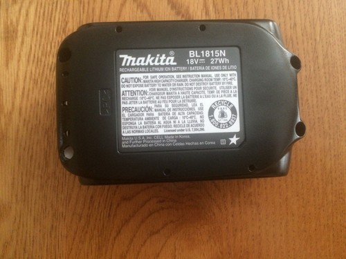 Brand New Makita BL1815N 18V Volt 1.5 Ah 27WH LXT Lithium Ion Battery ...