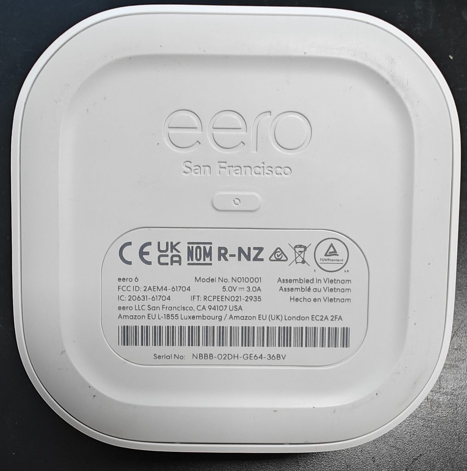 eero 6 2 Port 900 Mbps AX1800 Router - Model N010001 | eBay