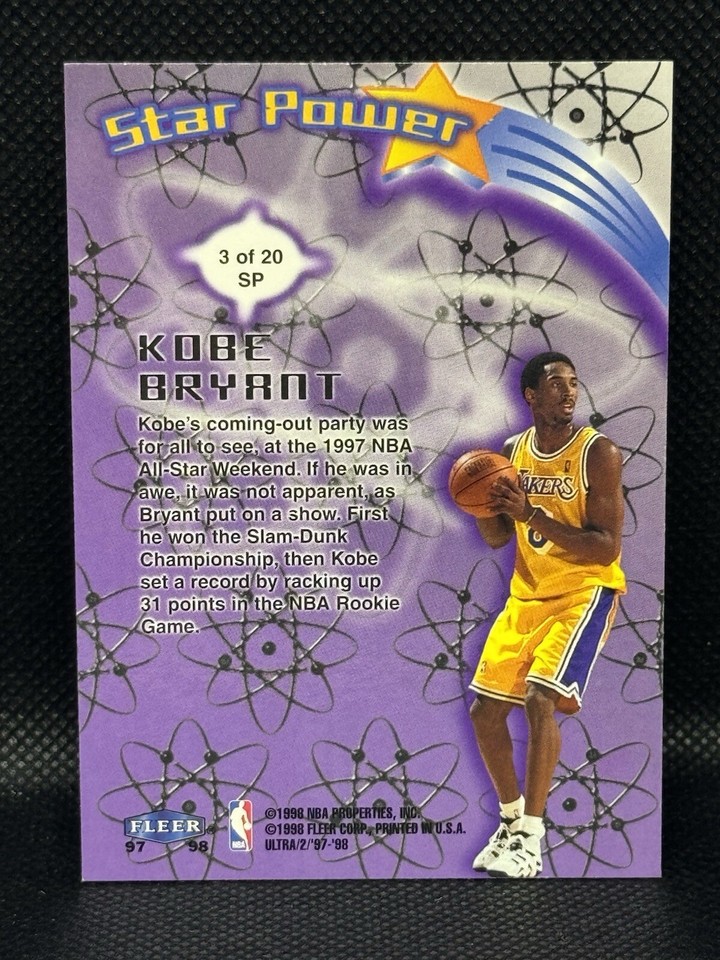 1997-98 Fleer Ultra - Star Power #3 SP Kobe Bryant | eBay