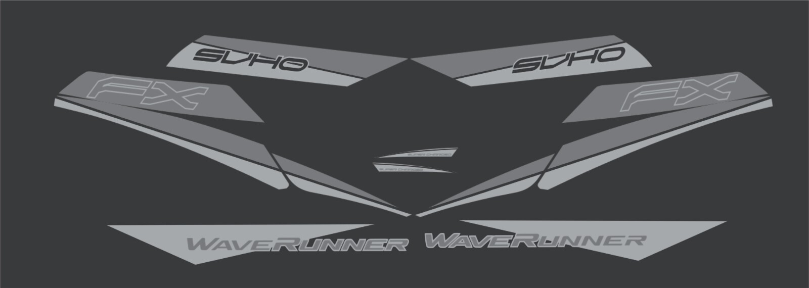 YAMAHA WAVERUNNER FX SVHO 2014 Graphics / Decal / Sticker Kit GREY ...