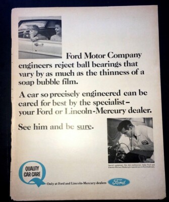 Life Magazine Ad FORD QUALITY CAR CARE 1966 Ad | eBay