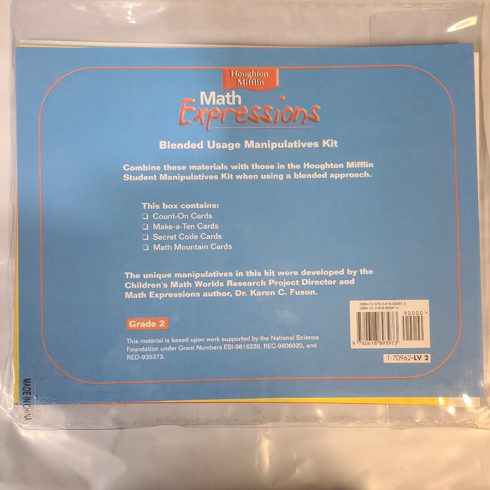 MATH EXPRESSIONS Blended Usage Manipulatives Kit, Grade 2 NEW Houghton ...