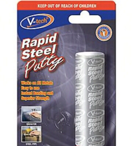 V-Tech Rapid Steel Putty Epoxy Instant Metal Bonding Crack Filler 56.8g ...