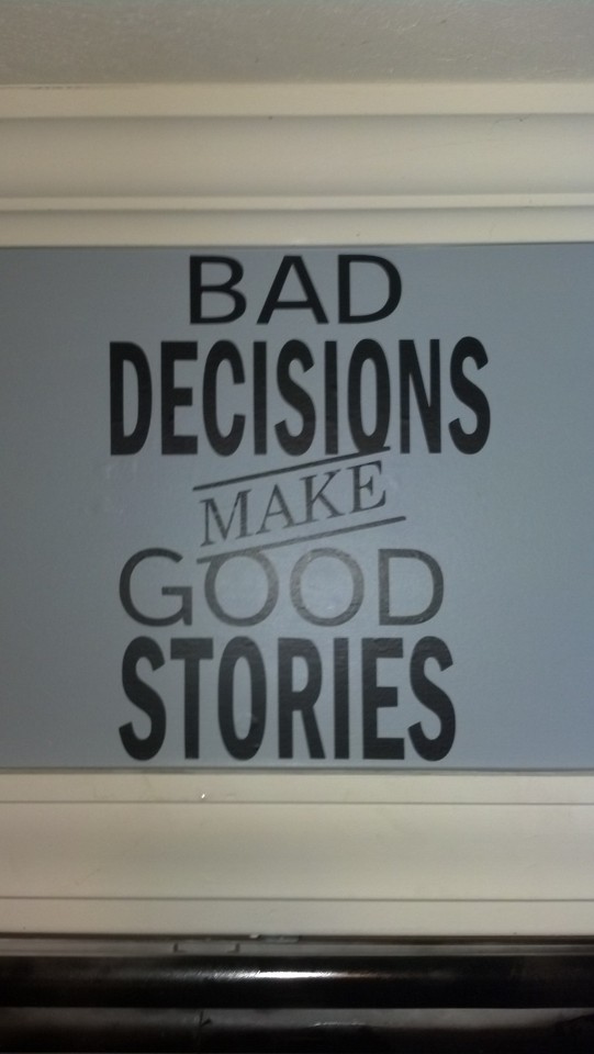 "Bad Decisions make Good Stories" Sticker funny humor drink beer Decal ...