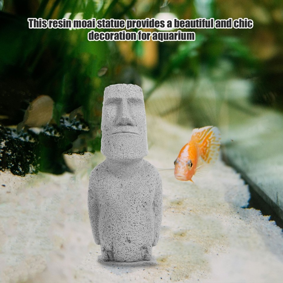 Decorative Moai Statue Moai Aquarium Small Moai Statue Ornament | eBay ...