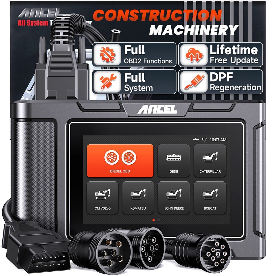 ANCEL HD3600 Heavy Equipment Diagnostic Tool DPF Regen Truck Scanner ...