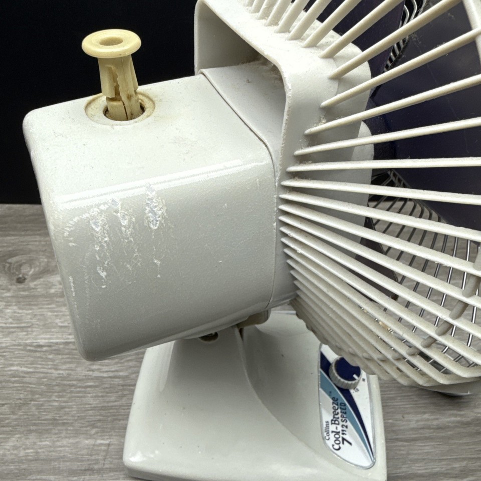 Rare Vintage Collins Cool-Breeze 7" 2-Speed Oscillating Fan Model CS ...