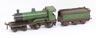 Bing for Gamages Clockwork GNR 4-4-0 Ivatt Locomotive & 3-axle Tender ...