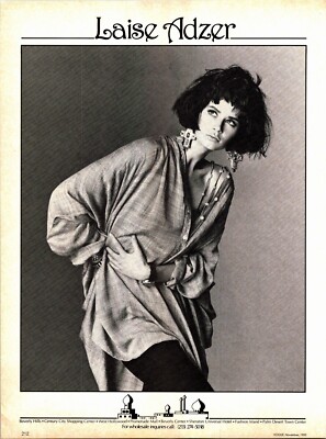 Laise Adzer Clothing Print Ad 1985 Ephemera Wall Art Decor | eBay