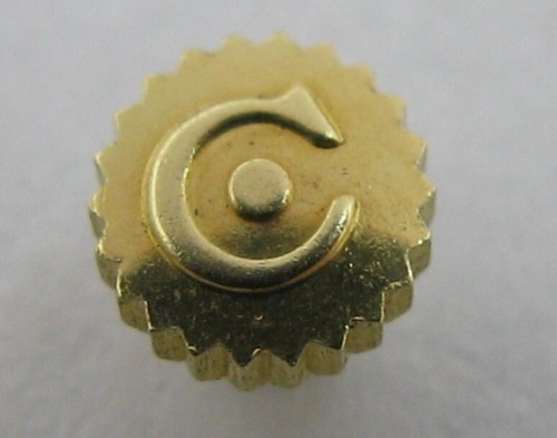 NEW Cyma Genuine crown in yellow gold plated, diameter 3.3 mm, tap 10 ...